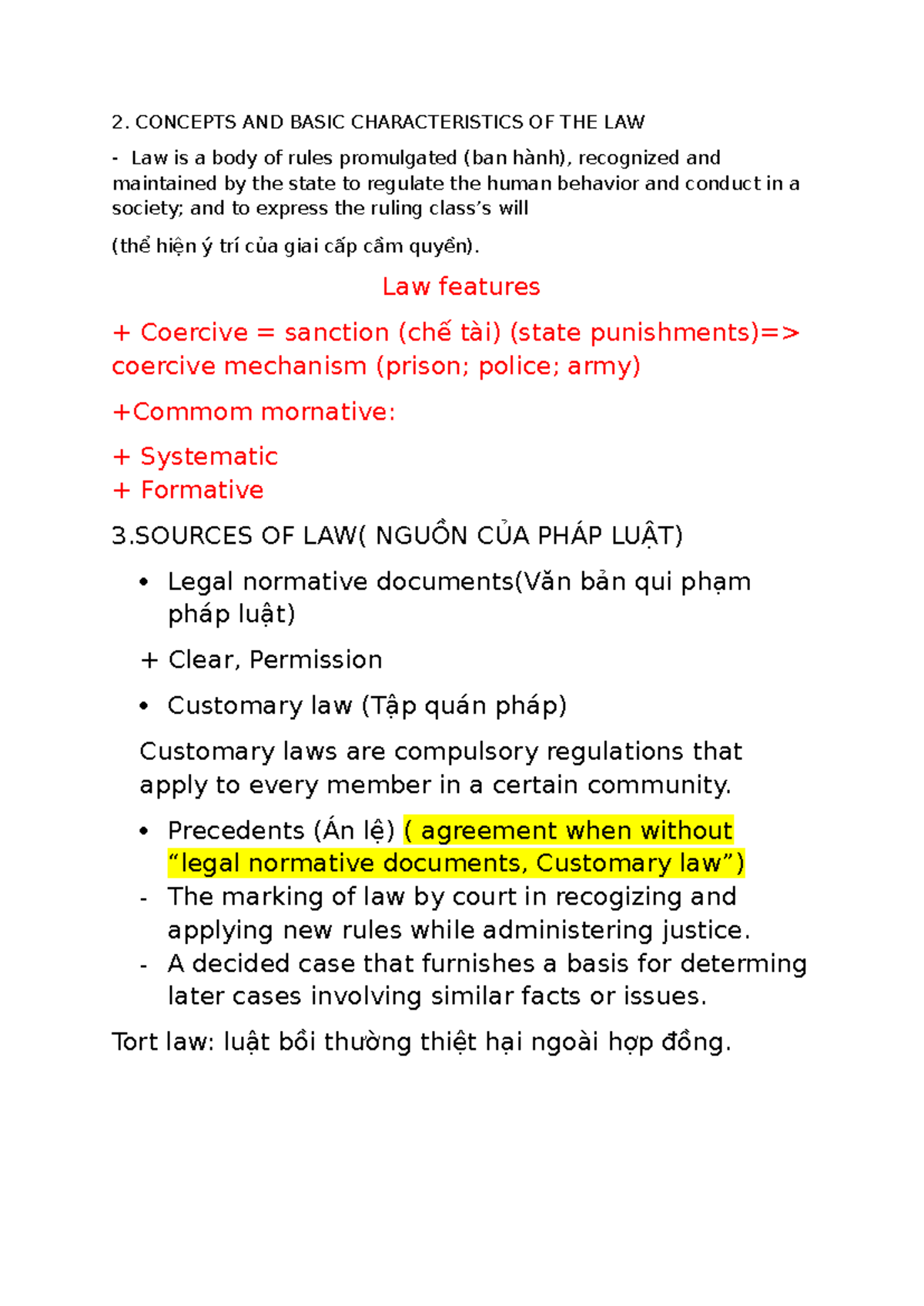 Introduction to Law 14: Concepts and Characteristics Explained - Studocu