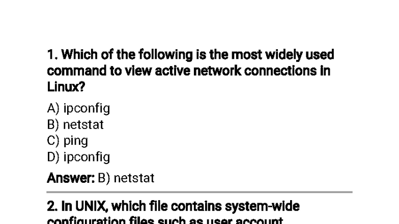 Network and System Administration Study Guide (CS101) - Studocu