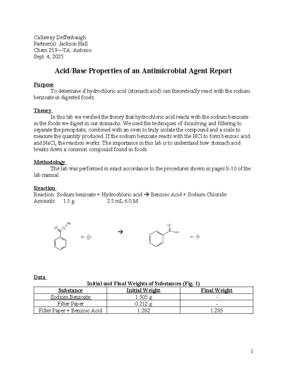 Ochem Lab 2: Antimicrobial Agent Reaction Report - Studocu