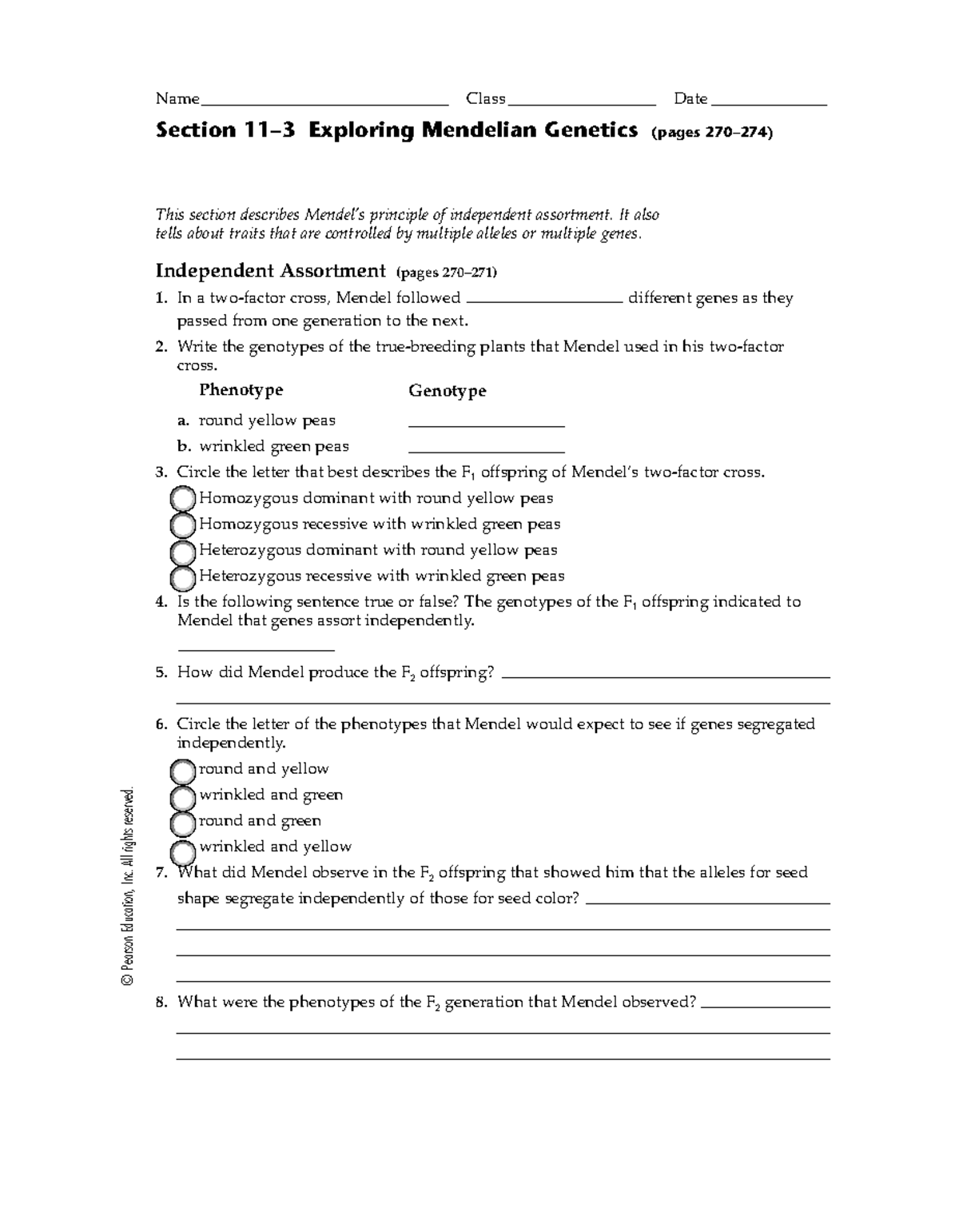 BIO_ALL IN1_StGd_tese_ch11 Exploring Mendelian Genetics Principles ...