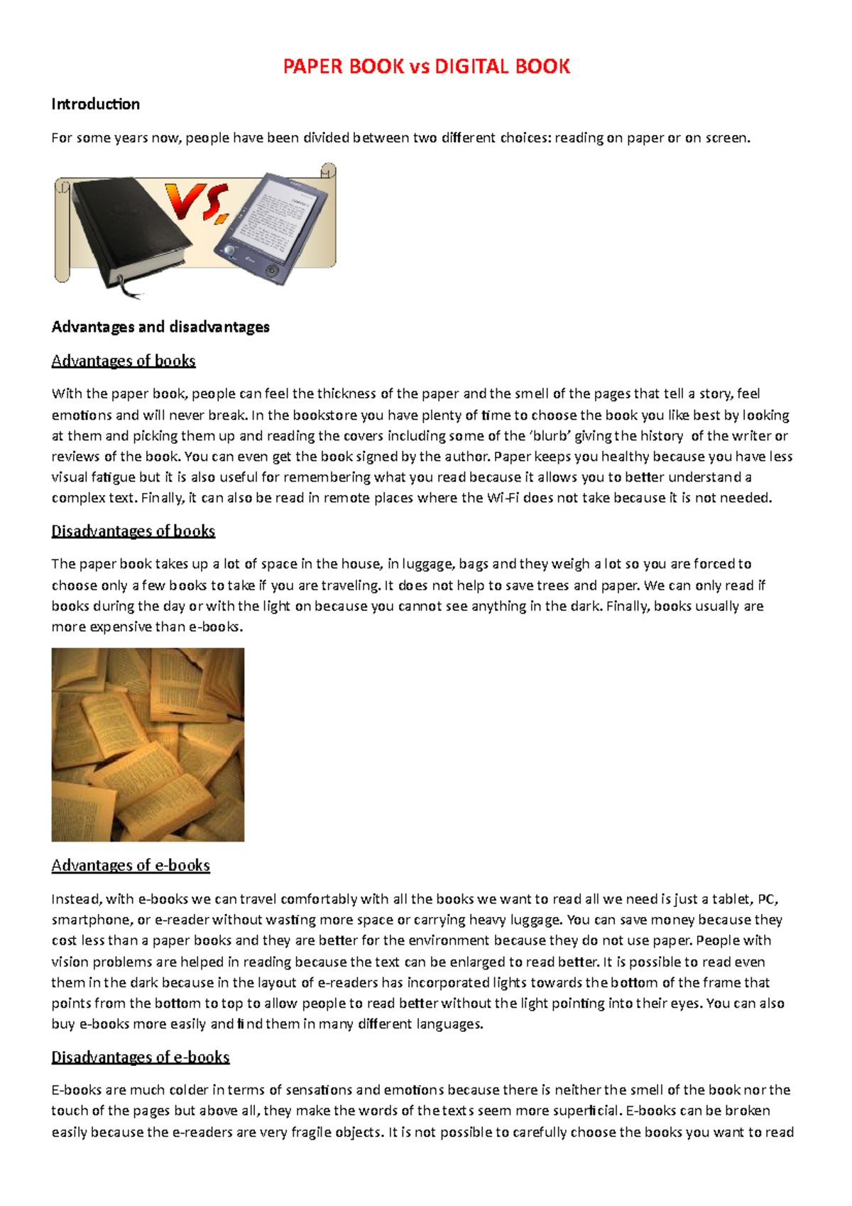 Comparative Study: Paper Book vs Digital Book - Advantages ...