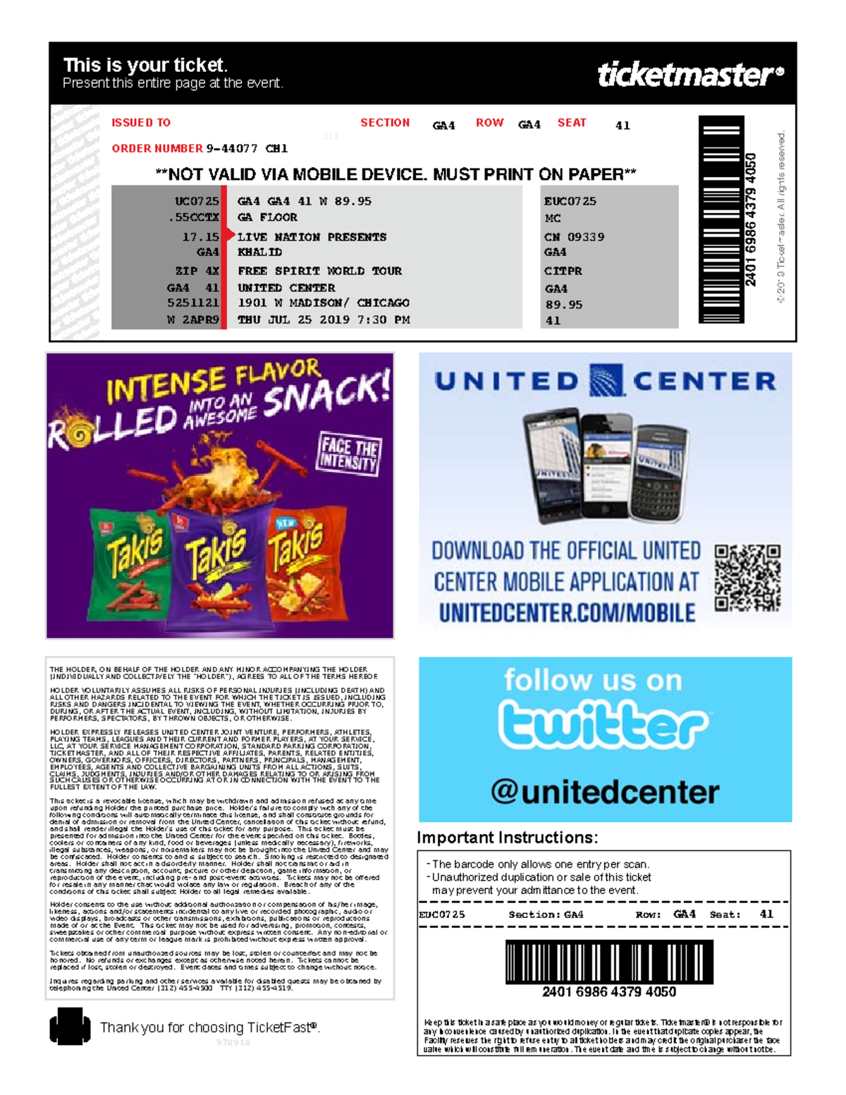 Event Ticket Instructions - Must Print on Paper - UC0725 - Studocu