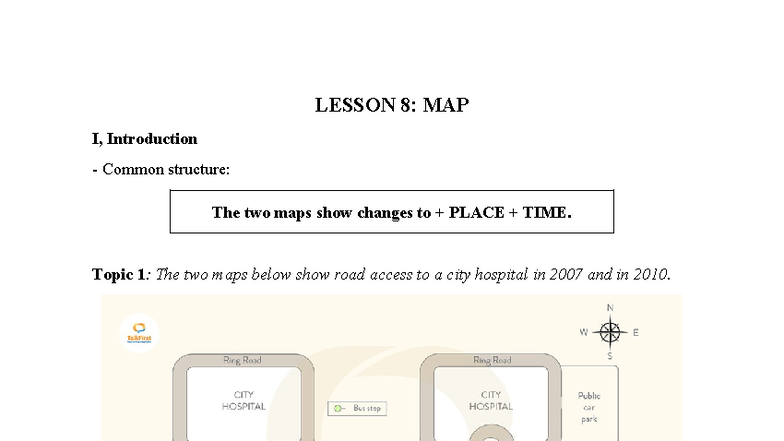 LESSON 8: MAP WRITING HANDOUT ON CITY CHANGES - Studocu