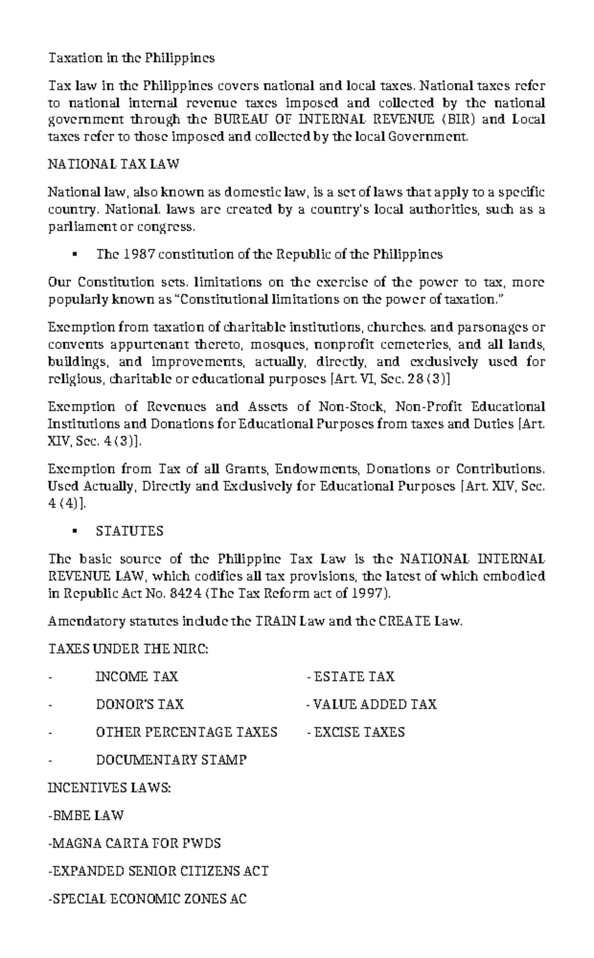 Taxation in the Philippines - National taxes refer to national internal ...