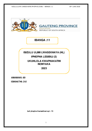 Izimpawu ezibalulekile zenkondlo - 1 | P a g e Izimpawu ezibalulekile ...