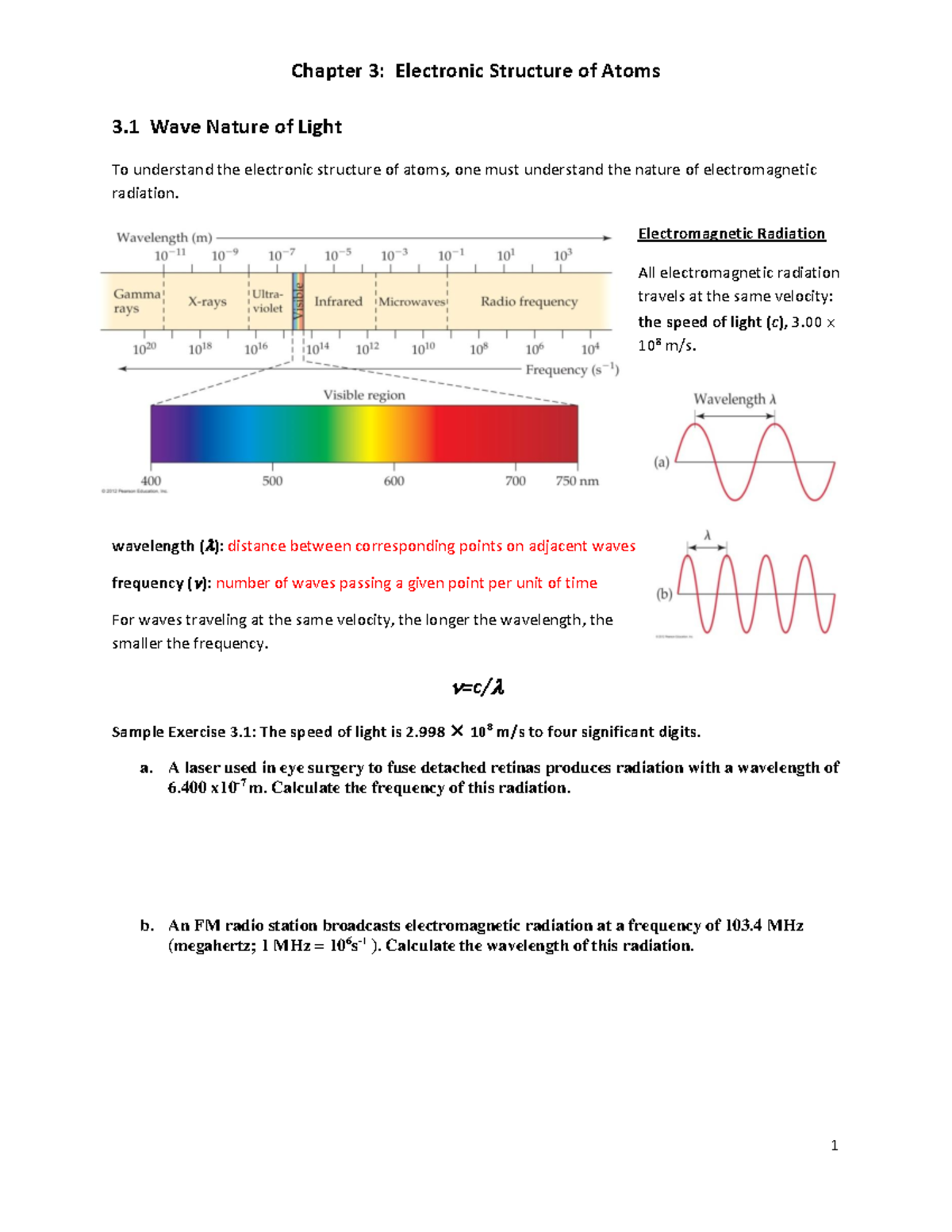 Chapter 3: Electronic Structure of Atoms - Key Concepts & Exercises ...