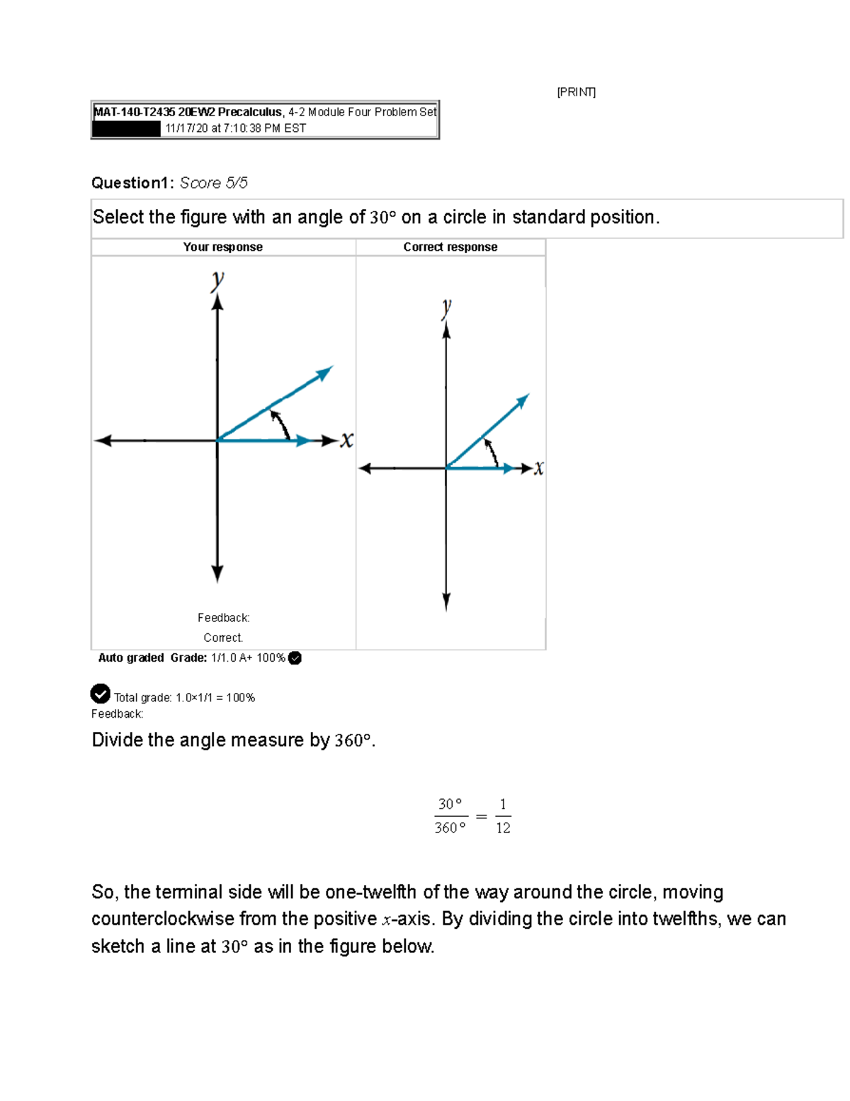4-2 Module Four Problem Set - [PRINT] MAT-140-T2435 20EW2 Precalculus ...