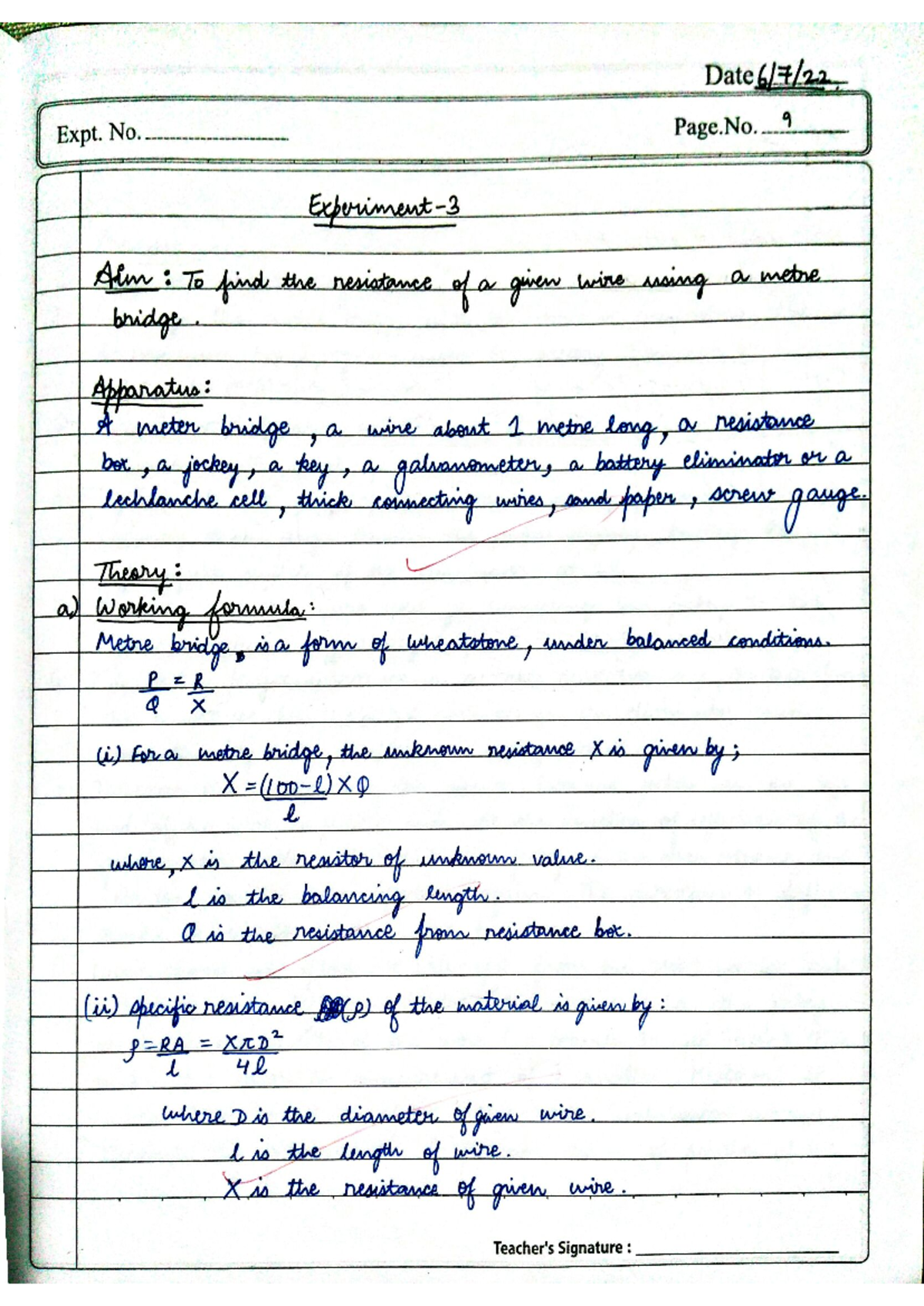 Phys 12: Metre Bridge Experiments - Resistance Measurement Notes - Studocu