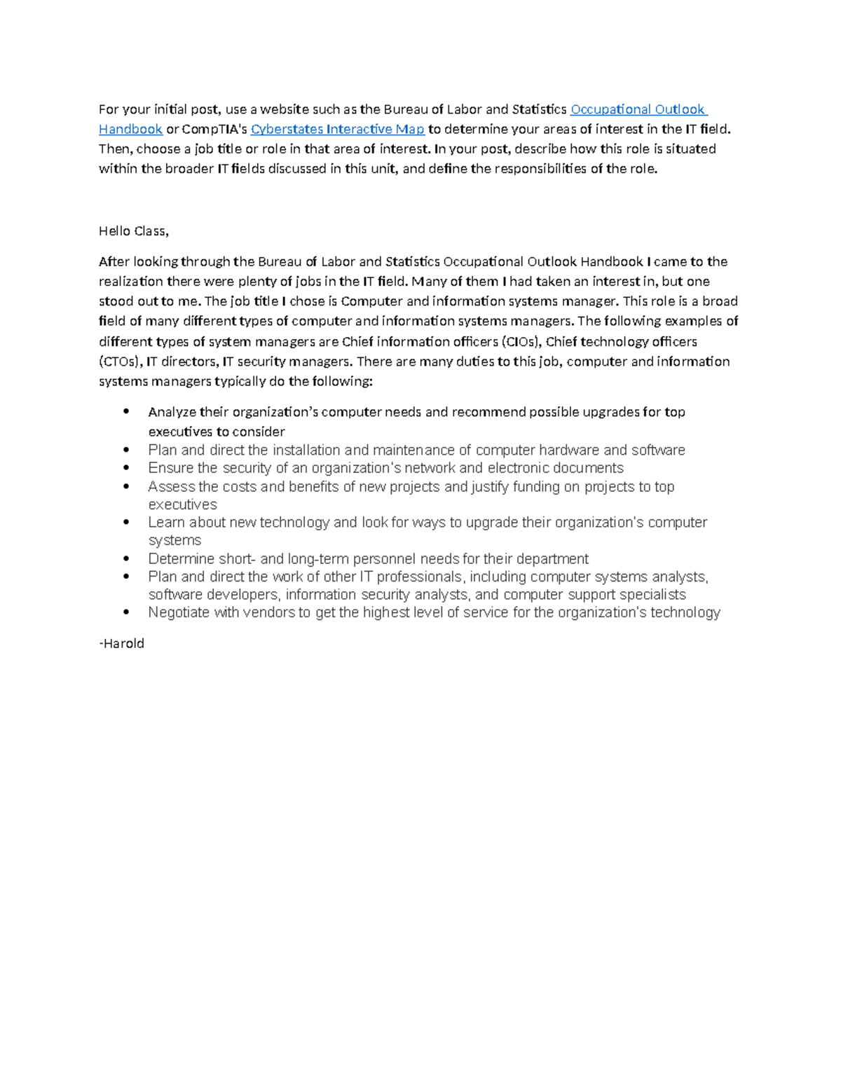 Mod-4 Discussion - For your initial post, use a website such as the ...