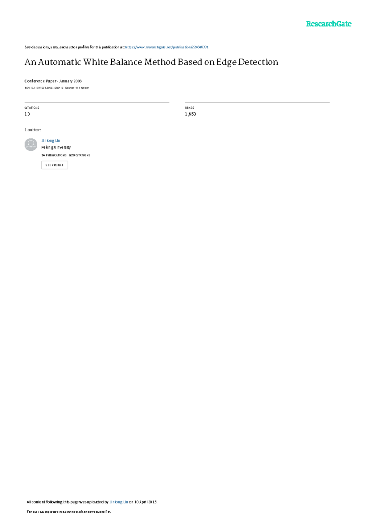 An Automatic White Balance Method Basedon Edge Detection - See ...