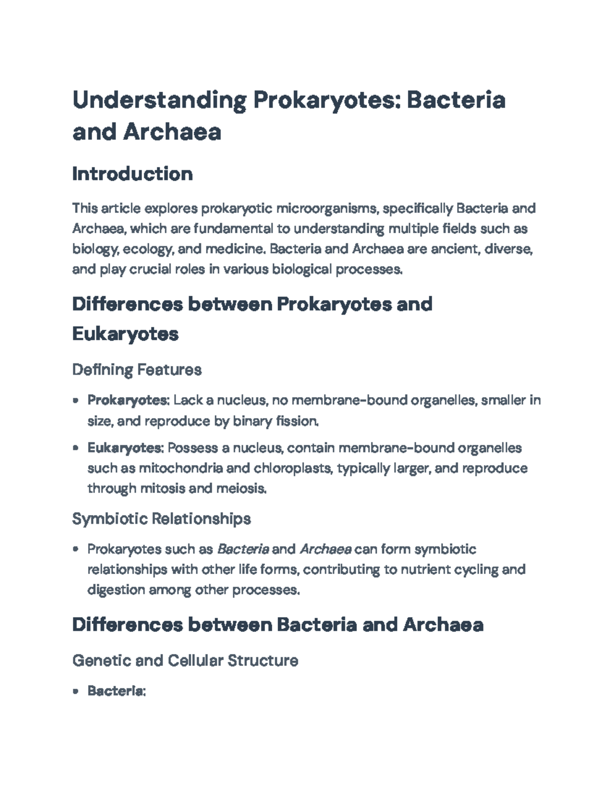 Understanding Prokaryotes: Bacteria and Archaea Overview ...