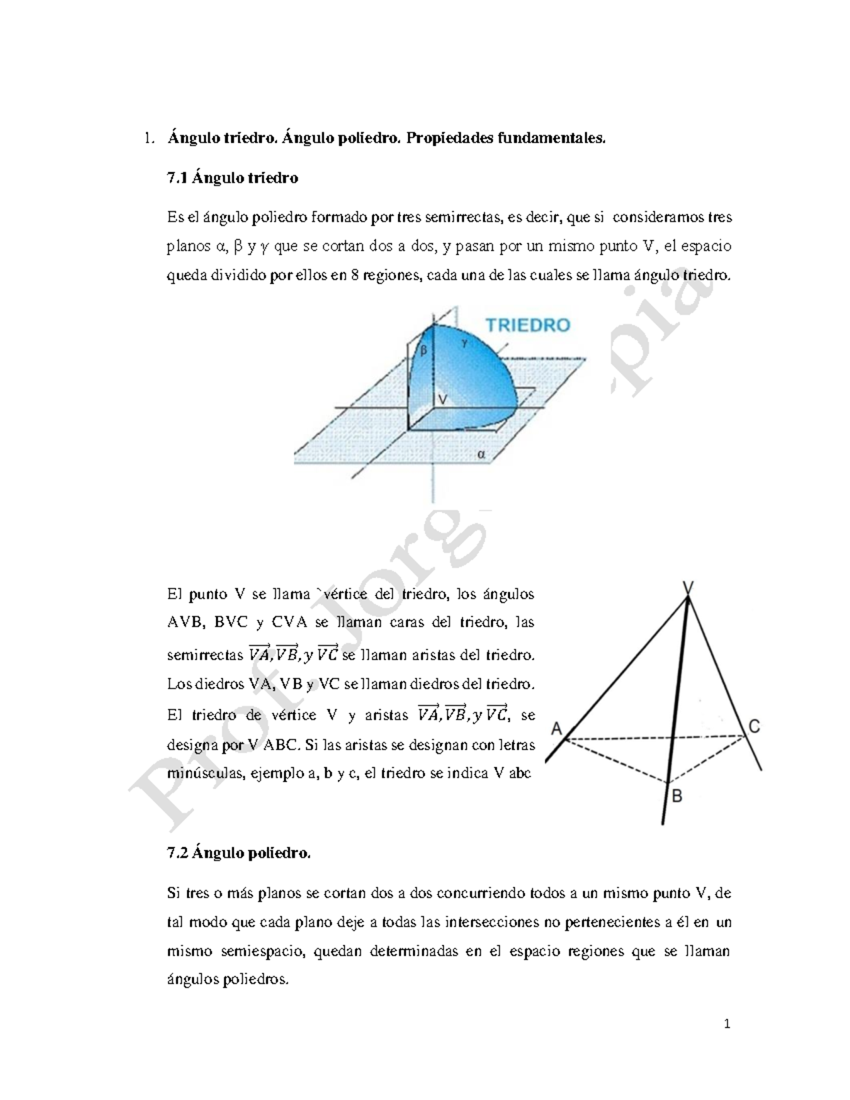 Ángulo Triedro y Poliedros en Geometría del Espacio: Propiedades y ...