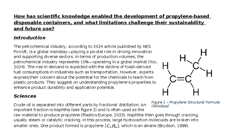 Propylene Plastic SHE Task: Innovations, Challenges, and Sustainability ...