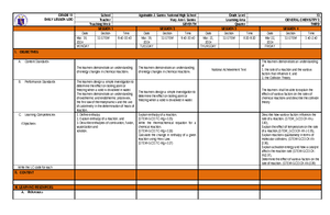 Final Lesson Plan on Balancing Chemical Equations - Science 11 - Studocu