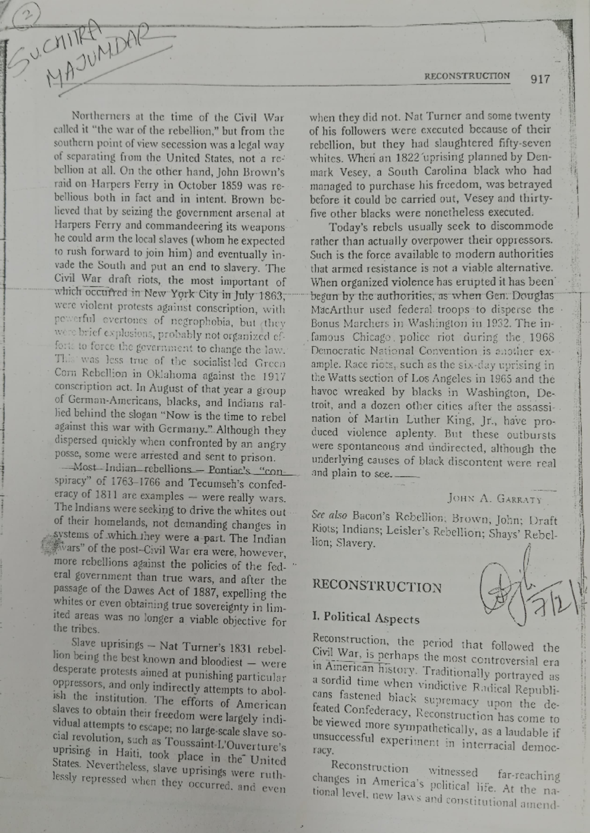 Reconstruction (HIST 917): Analyzing Civil War Era Rebellions and ...