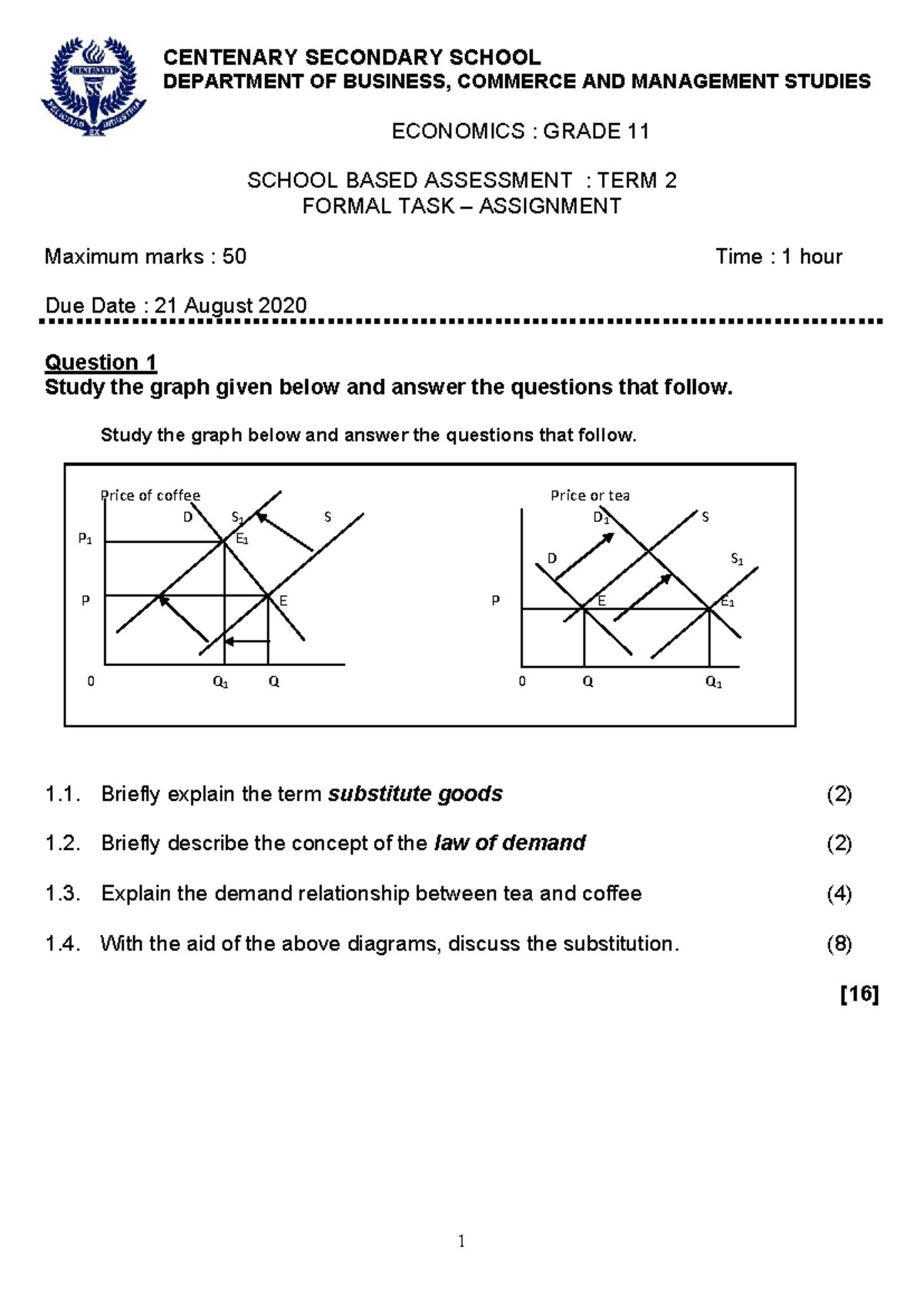 Gr 11 Economics SBA Task: Covid-19 Impact Analysis Assignment - Studocu