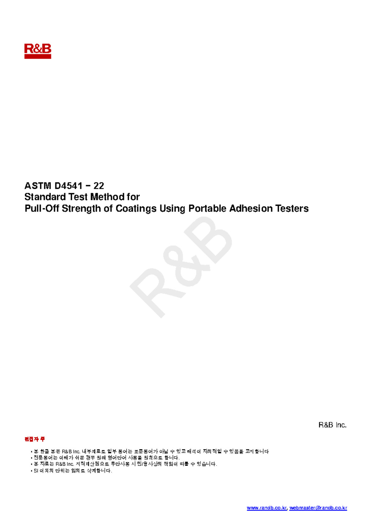 ASTM D4541 22 Pull-Off Strength Test Method for Coatings - Studocu