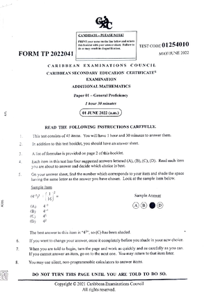 Add Maths paper 3 solutions - Additional Mathematics WORKED SOLUTIONS ...