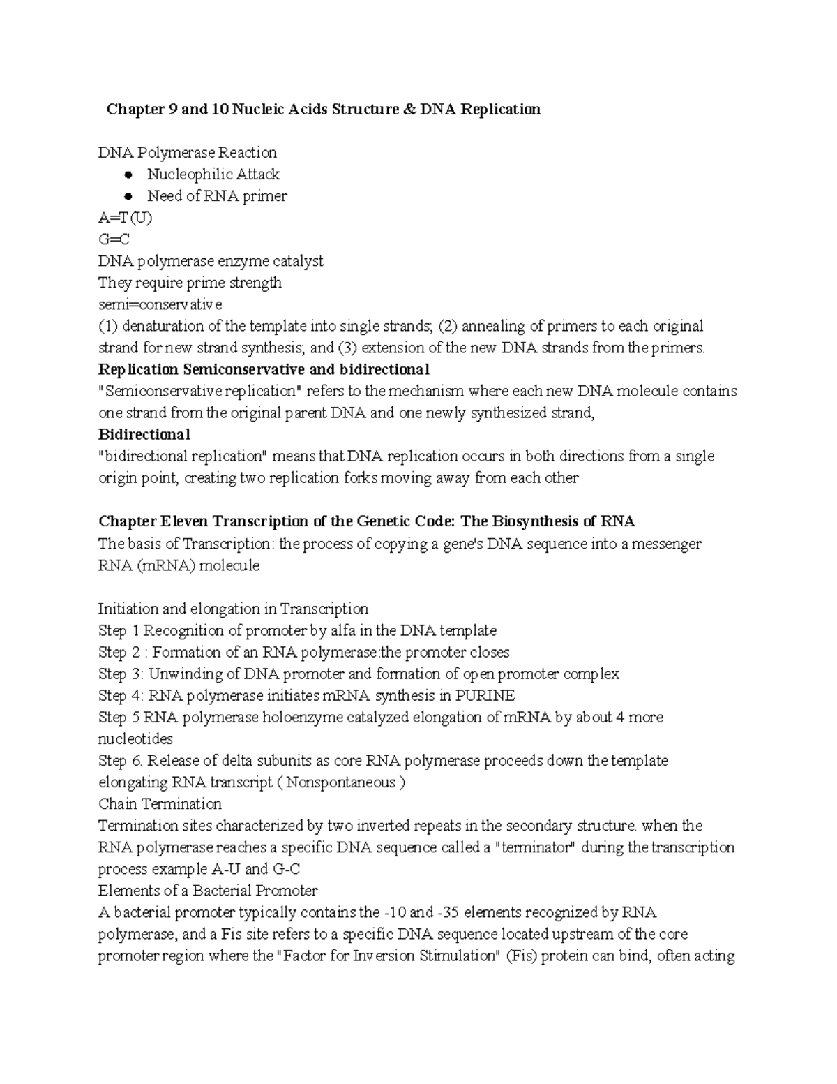 Study Guide for Exam 4: Nucleic Acids, Protein Synthesis & Biotech ...