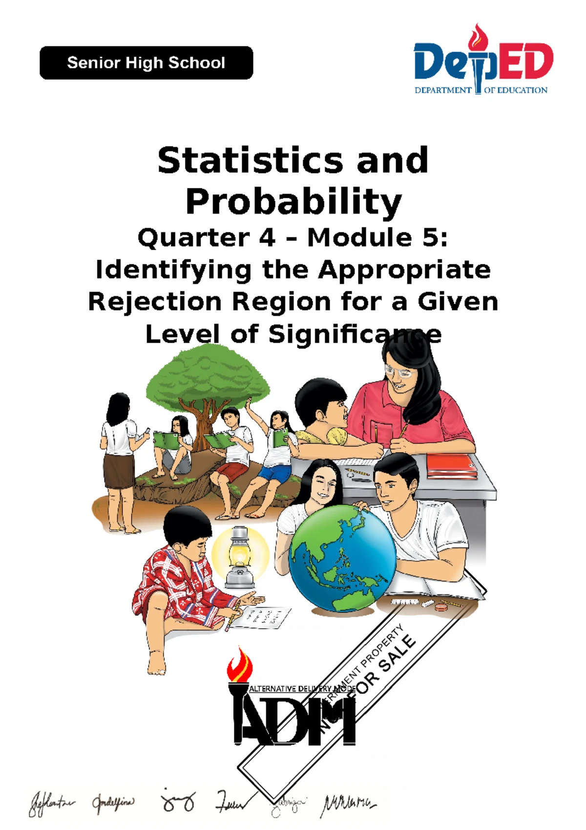 Statistics and Probability 11 Q4 Mod8 - Statistics and Probability Quarter 4 Module 8: Solving ...