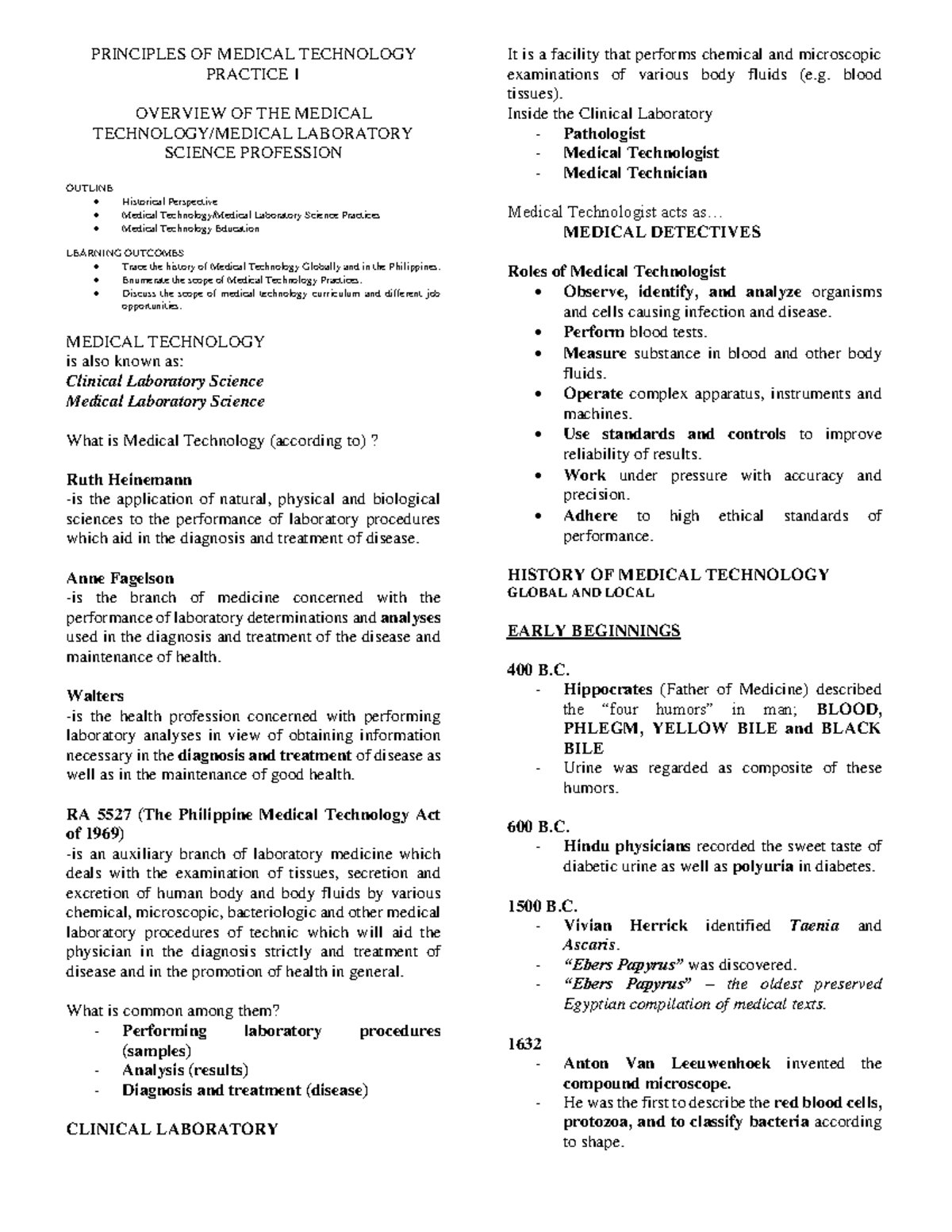 Principles of Medical Technology 1: Overview and Practice Insights ...