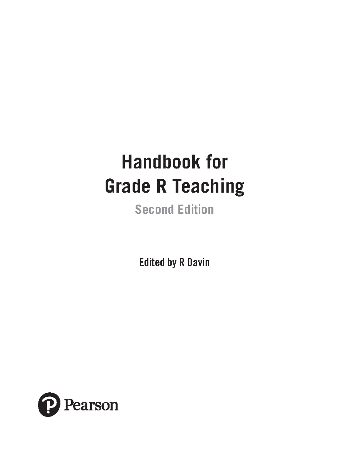 Handbook for Grade R Teaching: Essential Guide for Educators - Studocu