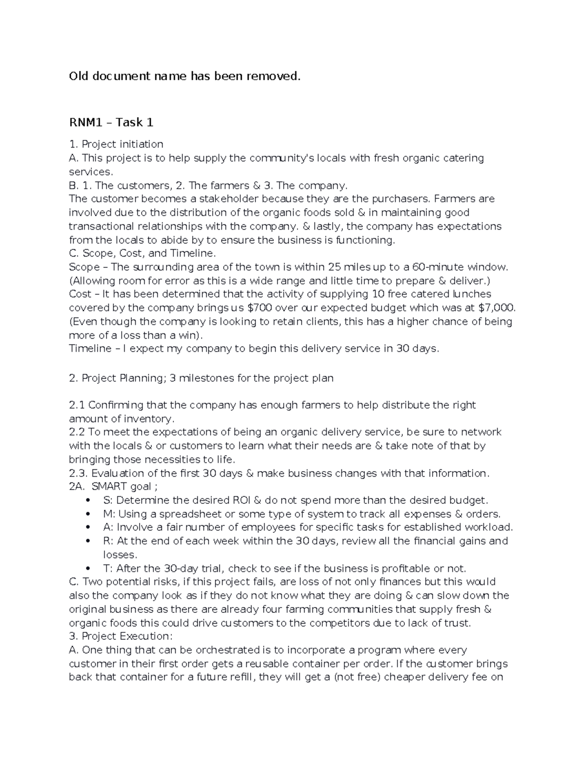 RNM1 Task 1 - d079 - Old document name has been removed. RNM1 – Task 1 ...