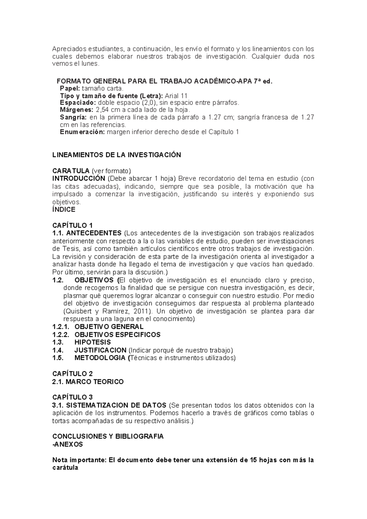 Formato y Lineamientos para el Trabajo de Investigación 7ª ed. - Studocu