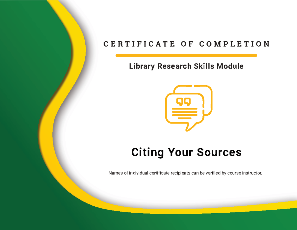 Library Research Skills Certificate Designs 9 - ENG4U - C E R T I F I C ...