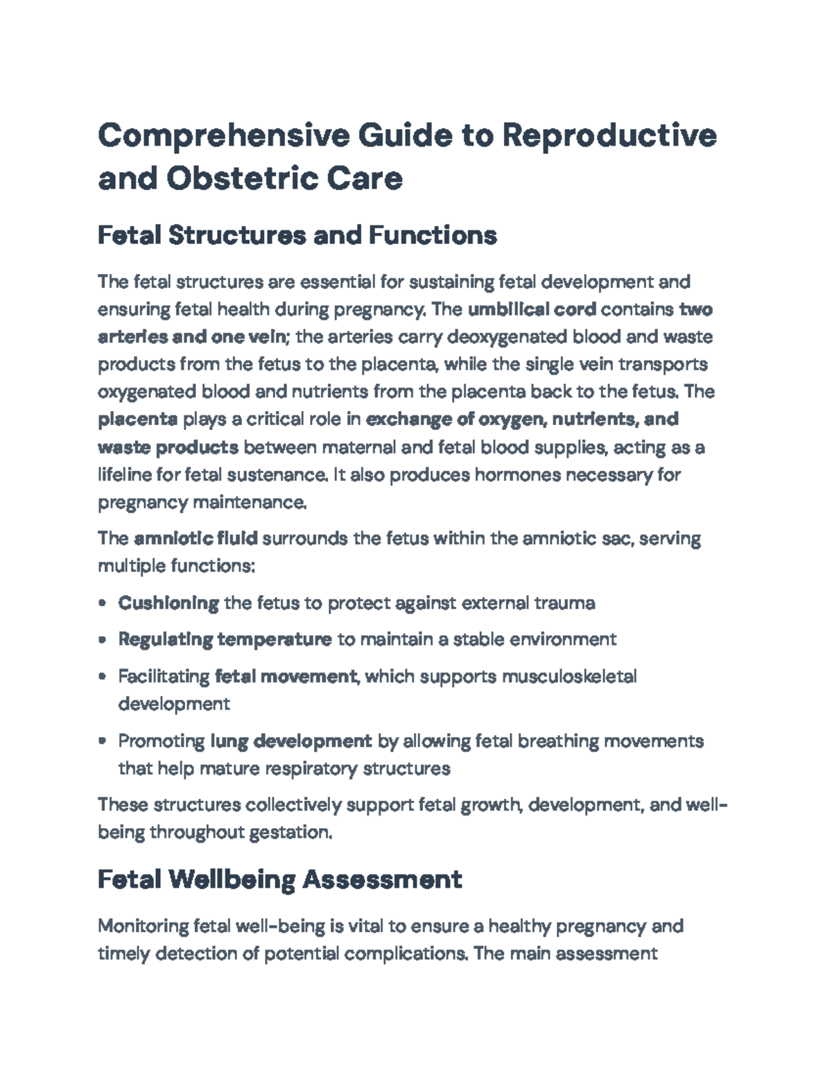 Comprehensive Guide to Reproductive & Obstetric Care (Course Code ...