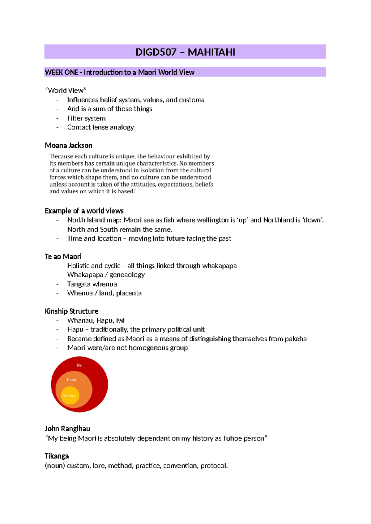 DIGD507 - Lecture Sem 2 wk 1-4 - DIGD507 – MAHITAHI WEEK ONE ...