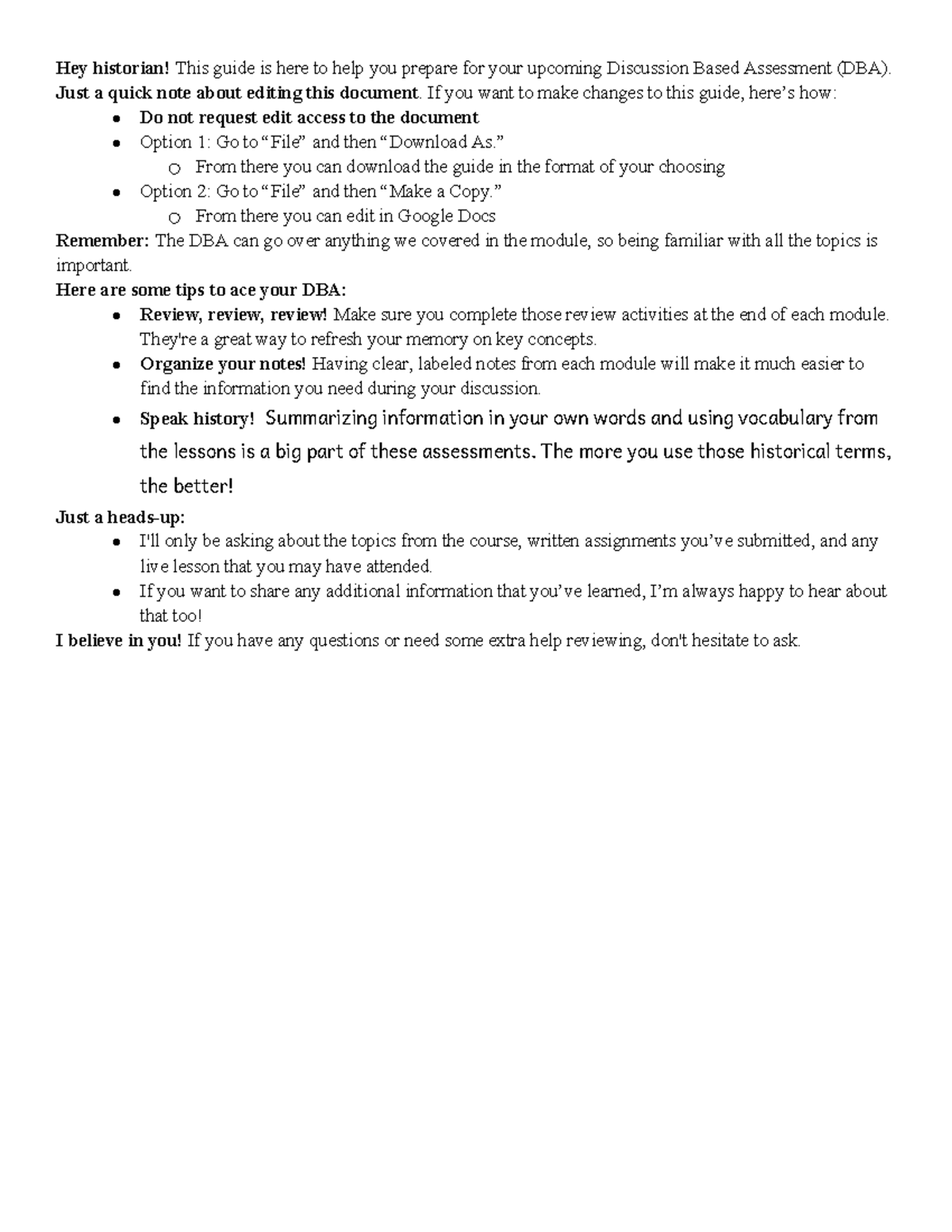 Module 6 DBA Prep Guide: Key Topics for Discussion Based Assessment ...