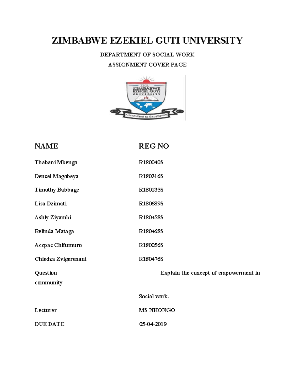 SWK 101: Empowerment in Community Social Work - Assignment Insights ...