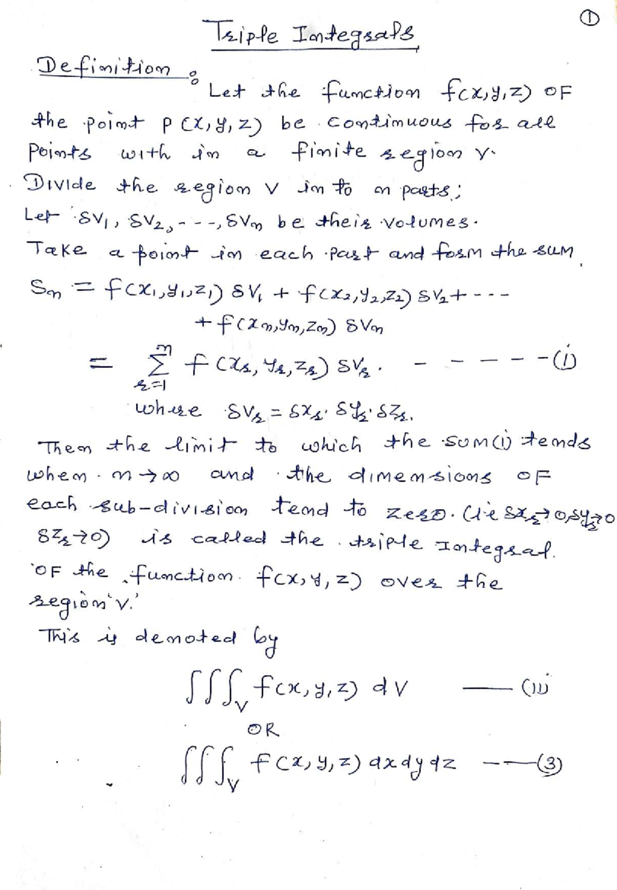 Double and Triple Integrals: A Comprehensive Study (MATH 201) - Studocu