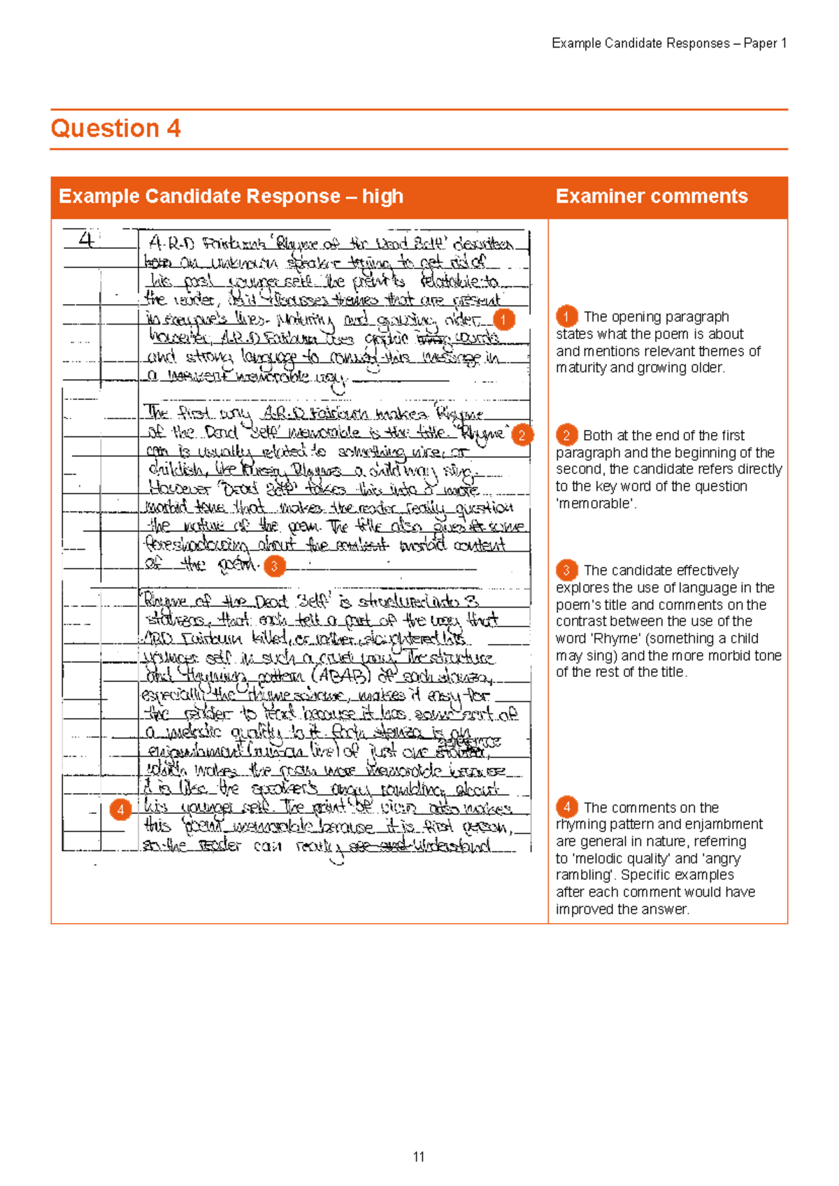 Example Candidate Responses Paper 1: Analysis & Examiner Comments - Studocu