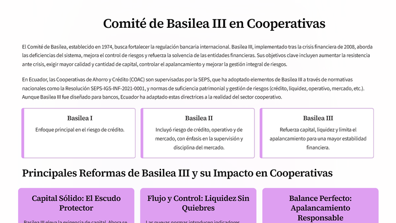 Comité de Basilea III en Cooperativas: Regulación y Gestión de Riesgos ...