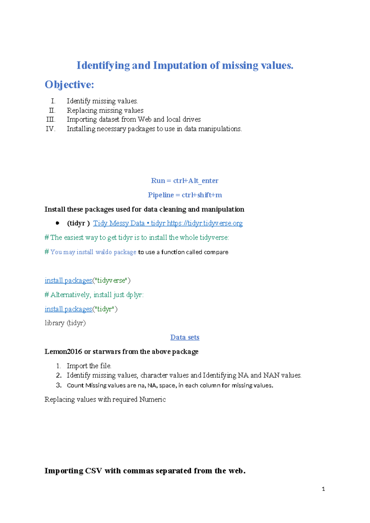 Tutorial: Identifying & Imputing Missing Values in Data (Data 101 ...