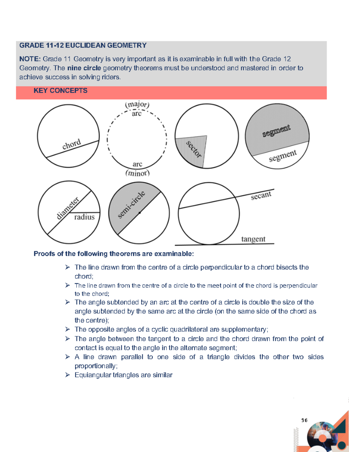 Grade 11-12 Geometry: Key Theorems & Proofs for Exam Success - Studocu