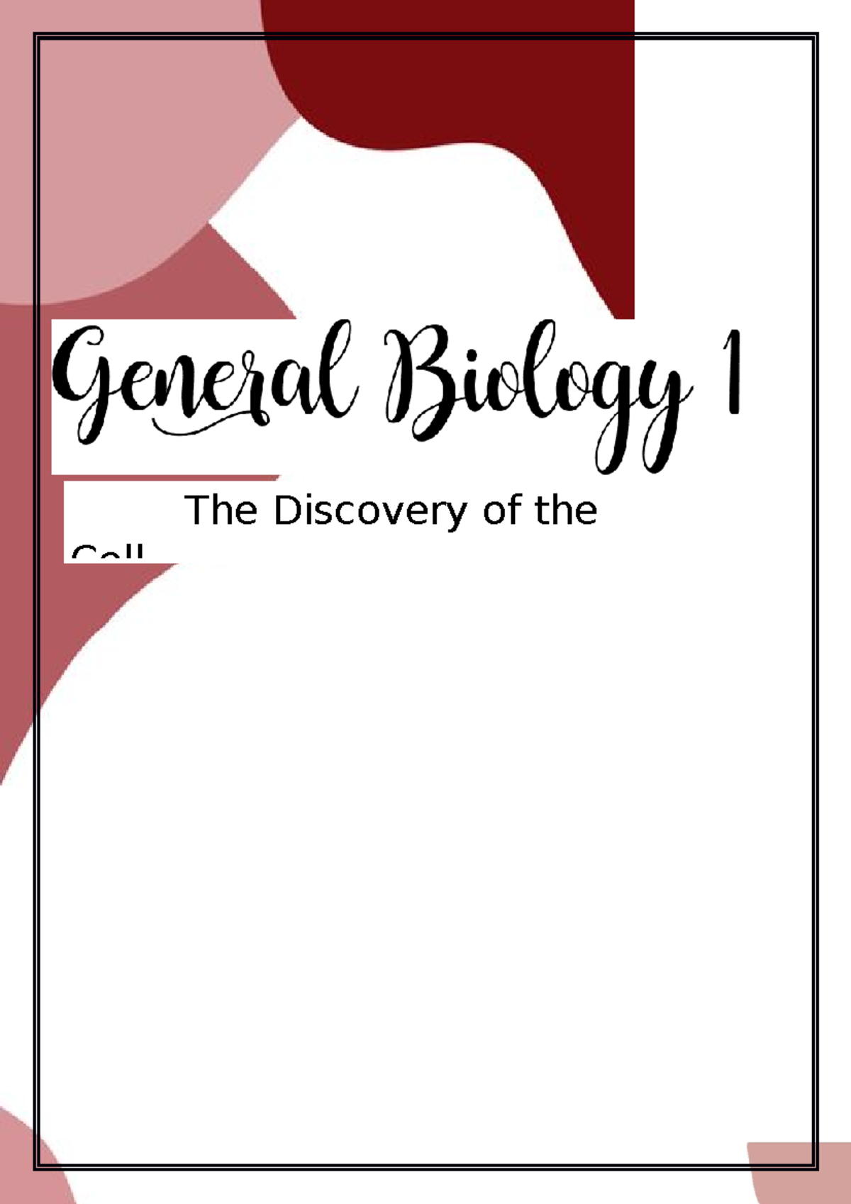 Genbio 1 - Overview of Cell Discovery and Cell Theory for Grade 11 ...