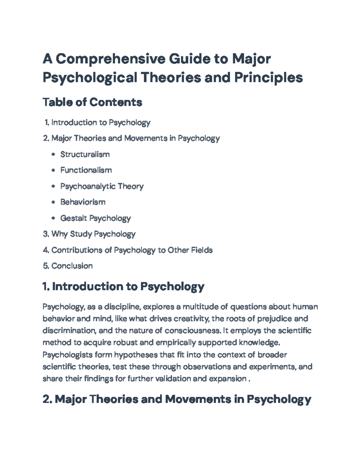 Psychology 101: Comprehensive Guide to Major Theories & Principles - A ...