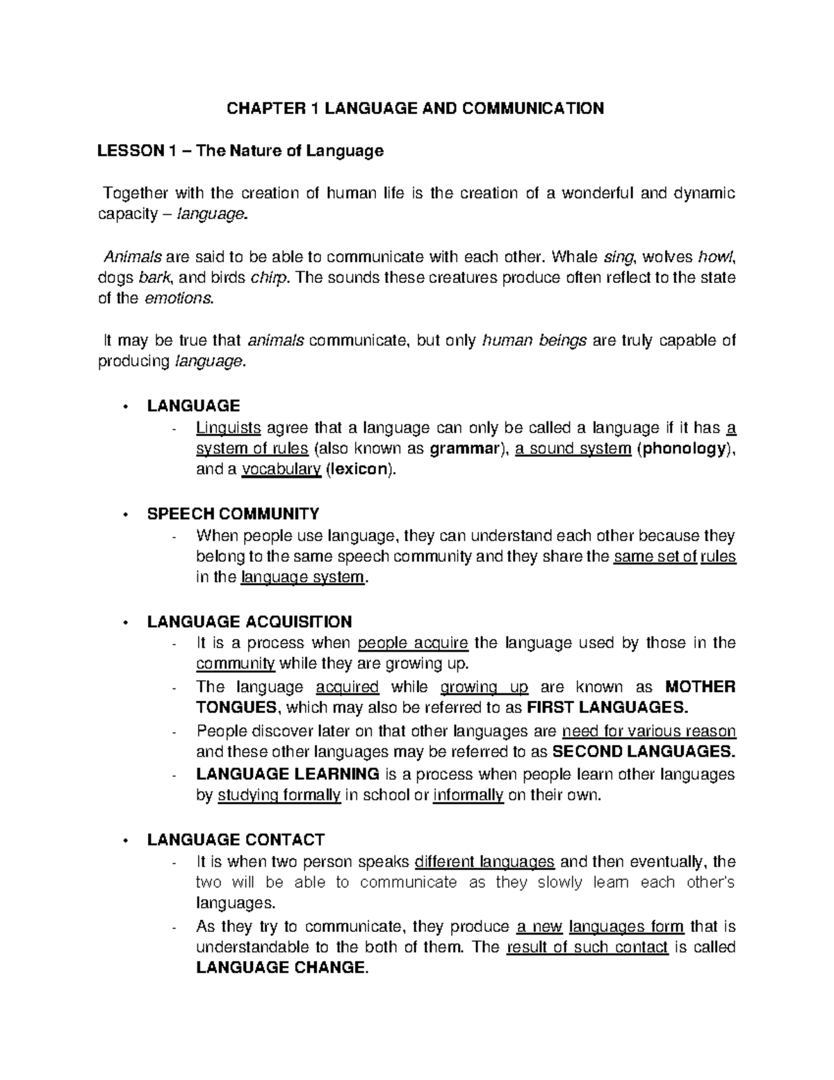 Purposive Communication CH 1-2: Language & Types of Communication Notes ...