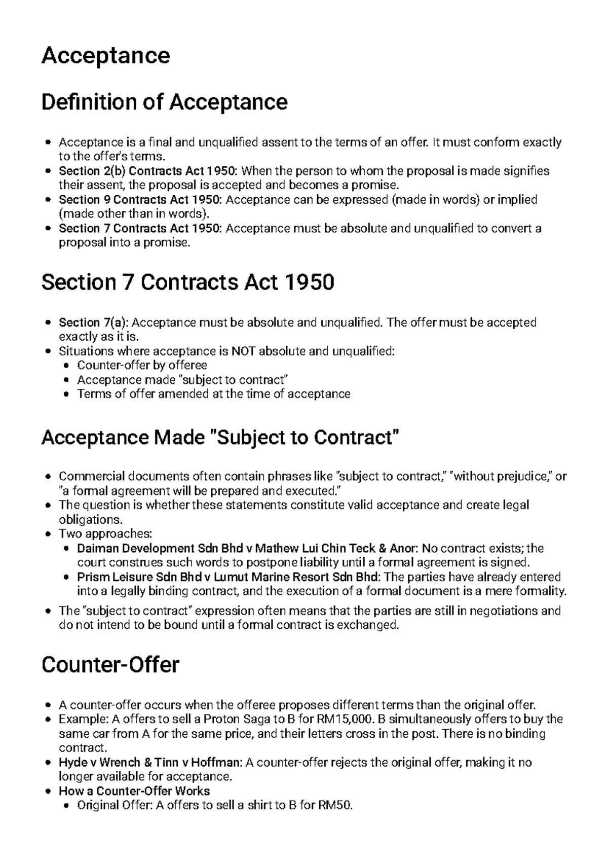 Acceptance Notes: Understanding the Definition and Legal Framework ...