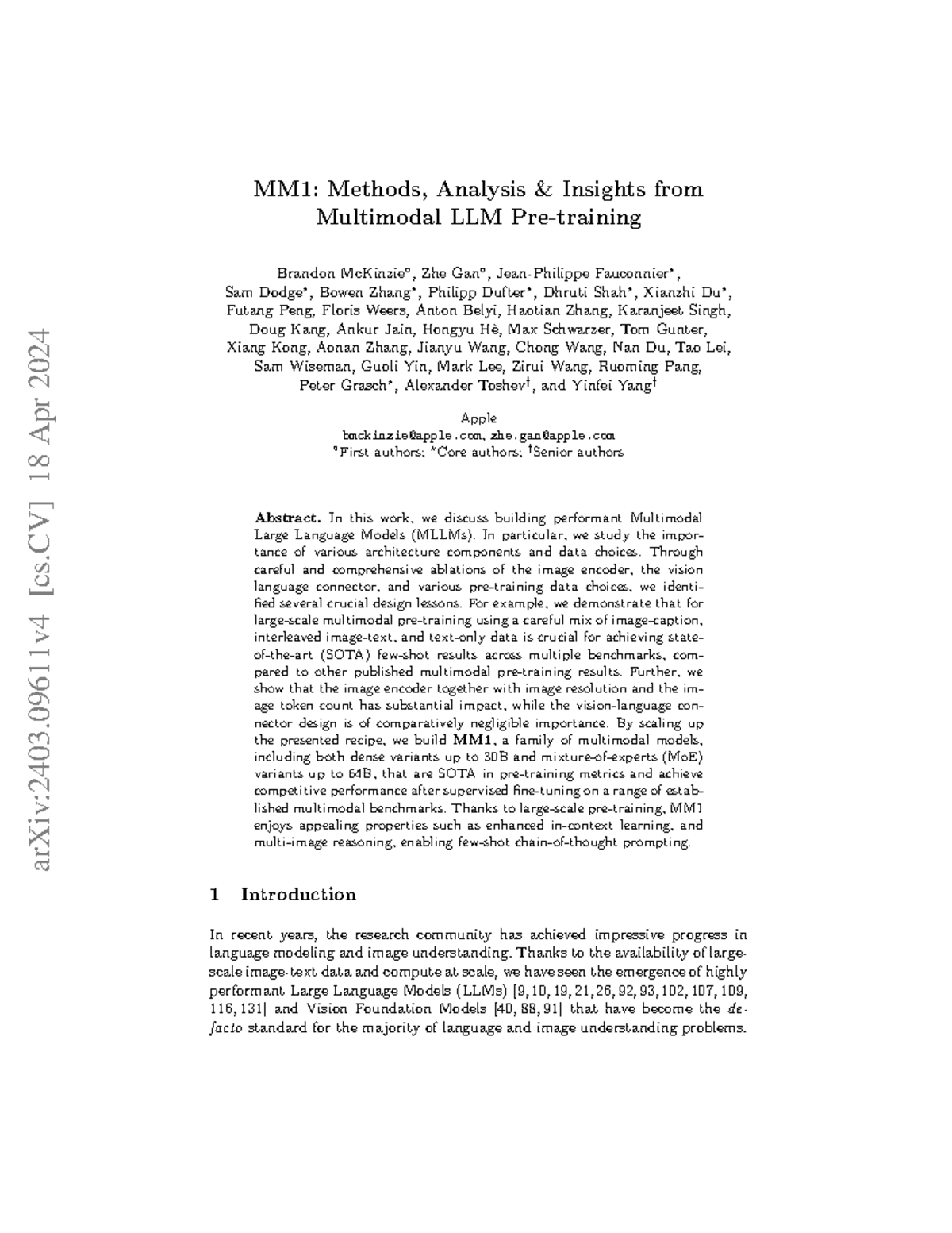 MM1: Lecture Notes on Multimodal LLM Insights and Methods - Studocu