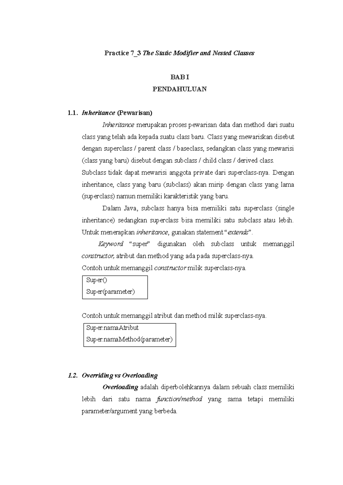 Practice 7_3: Understanding Static Modifier & Nested Classes in Java ...