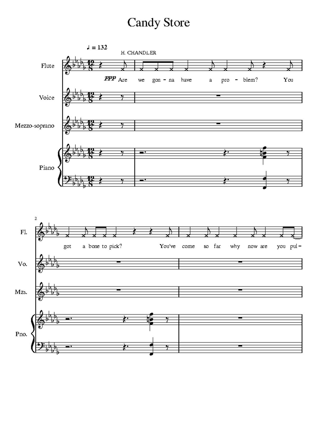 Candy Store 12: Flute, Voice, and Piano Performance Notes - Studocu