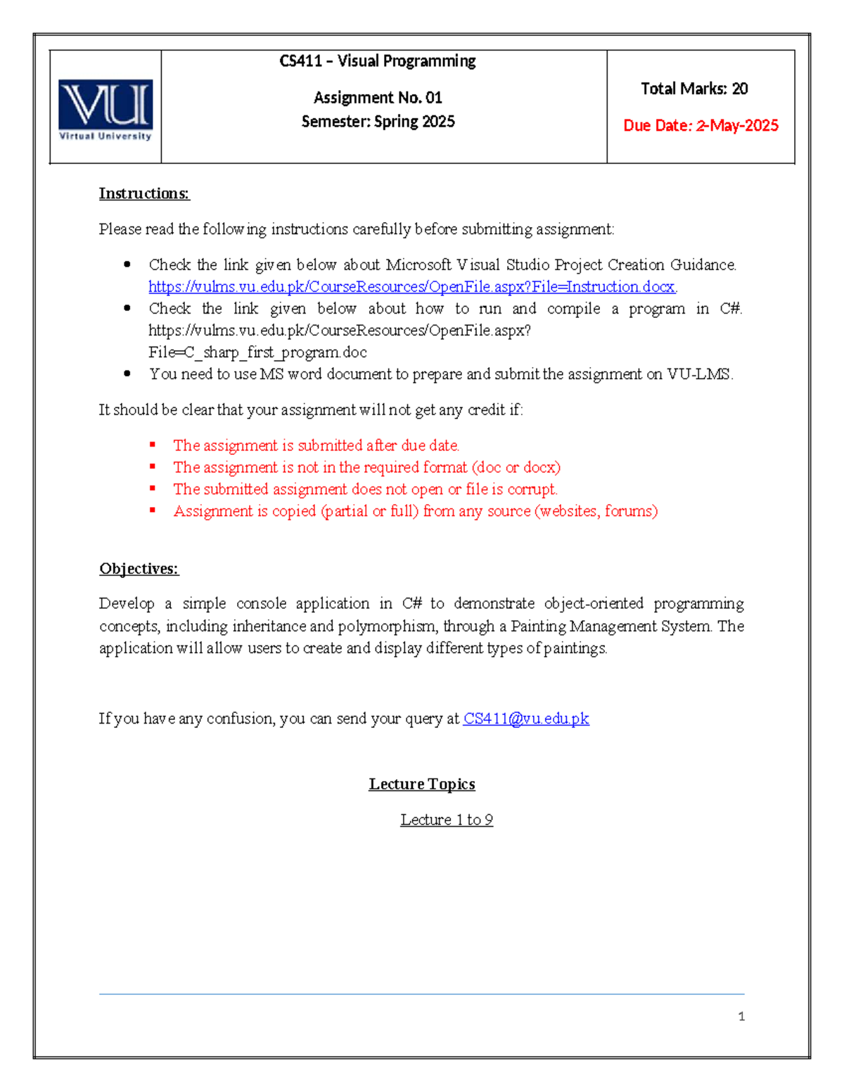 CS411 Visual Programming Assignment 01: Shape Management System - Studocu
