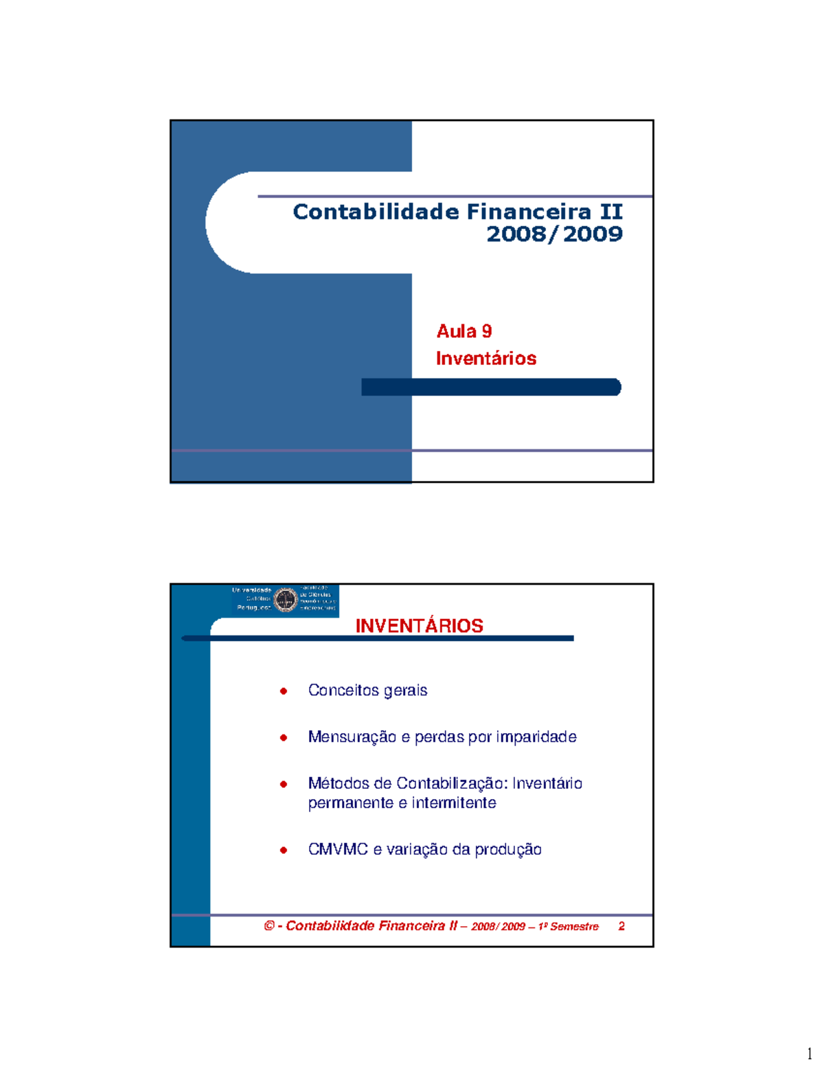 09 Inventários - Contabilidade Financeira II: Aula 9 Resumo e Conceitos ...