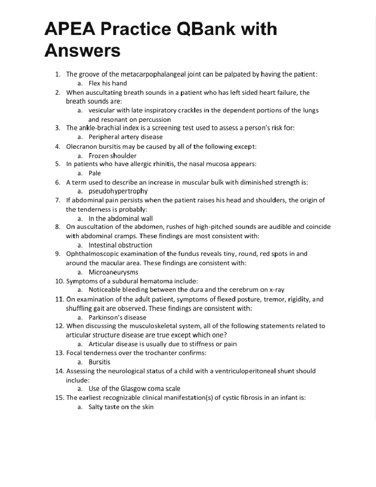 FNP study guide - FAMILY NURSE PRACTITIONER REVIEW FOR AANP I do not ...