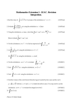 Mathematics Adv Ext1 - formulas for maths adv and extension (formulas ...