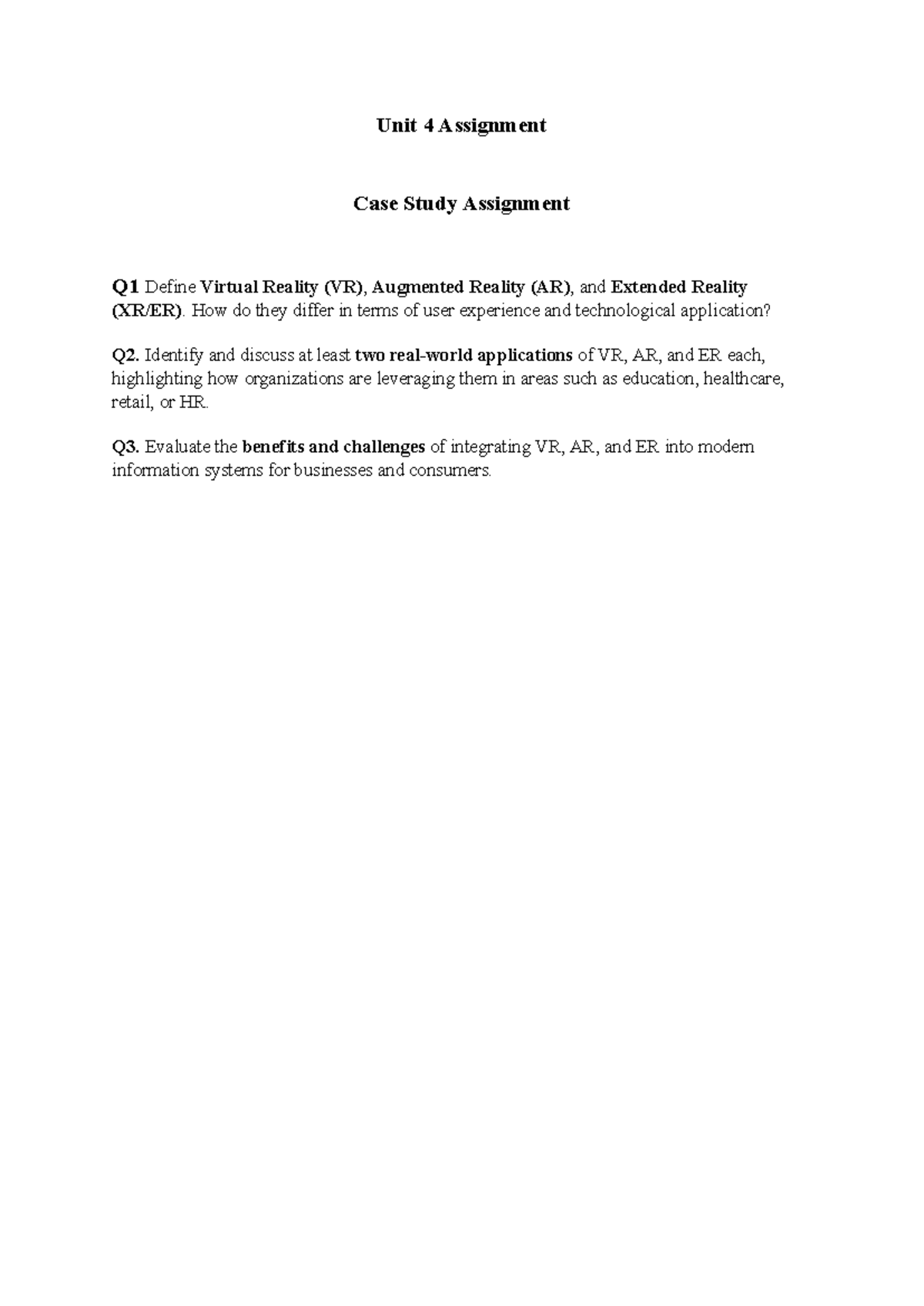 Unit 4 Assignment-1 - Notes - Unit 4 Assignment Case Study Assignment ...
